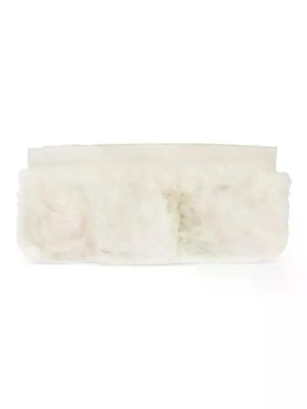 JIL SANDER Fur Trim Chain Scarf