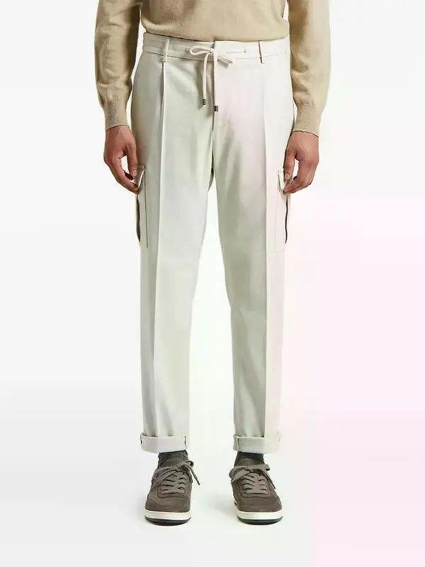 Peserico Pleated Cargo Trousers - Neutrals