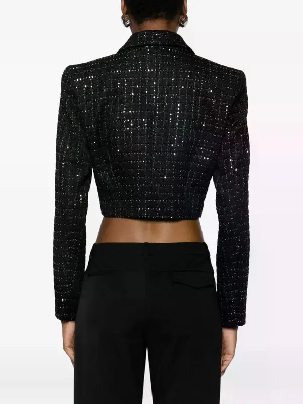 NISSA Sequin-embellished Buttoned Jacket