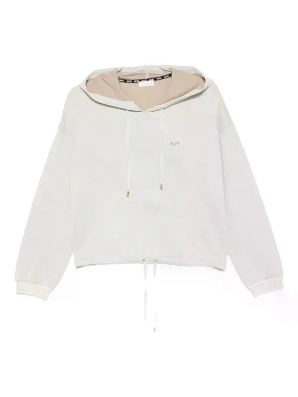 Liu Jo Logo-plaque Drawstring Hoodie
