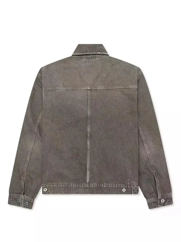 REPRESENT Collared Denim Jacket - Grey
