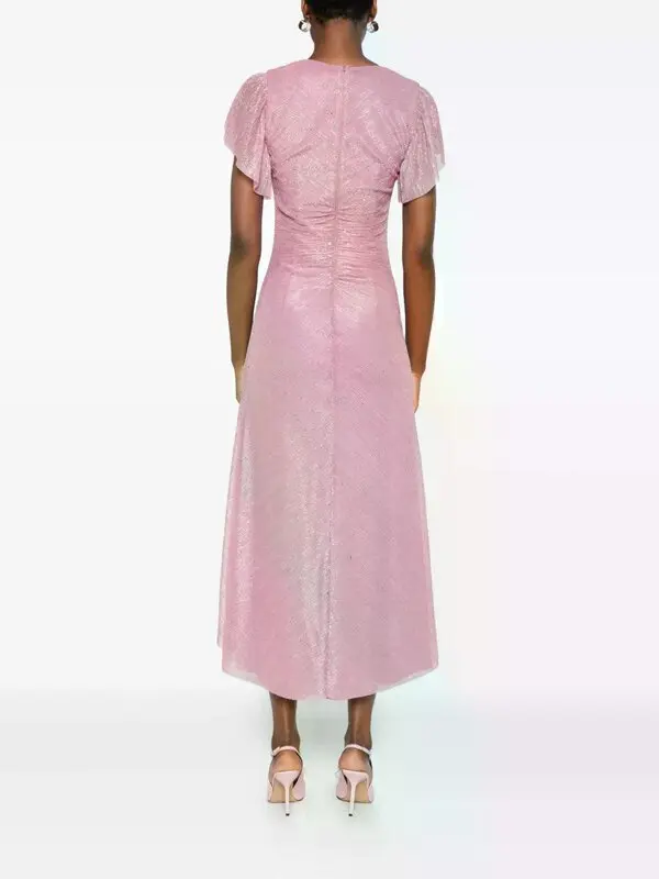 NISSA Ruched A-line Midi Dress