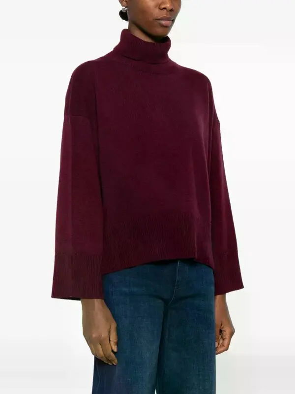 PUROTATTO High-neck Side-split Sweater
