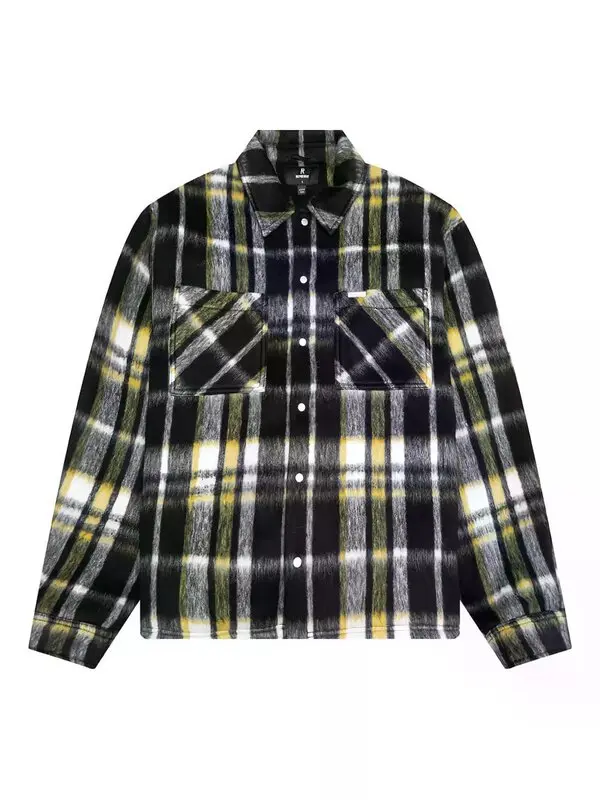 REPRESENT Textured Plaid Overshirt