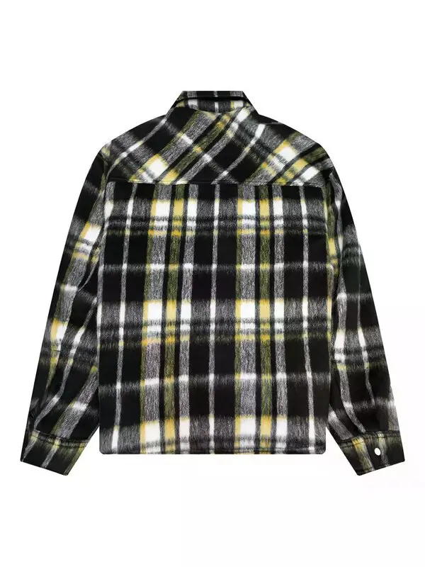 REPRESENT Textured Plaid Overshirt
