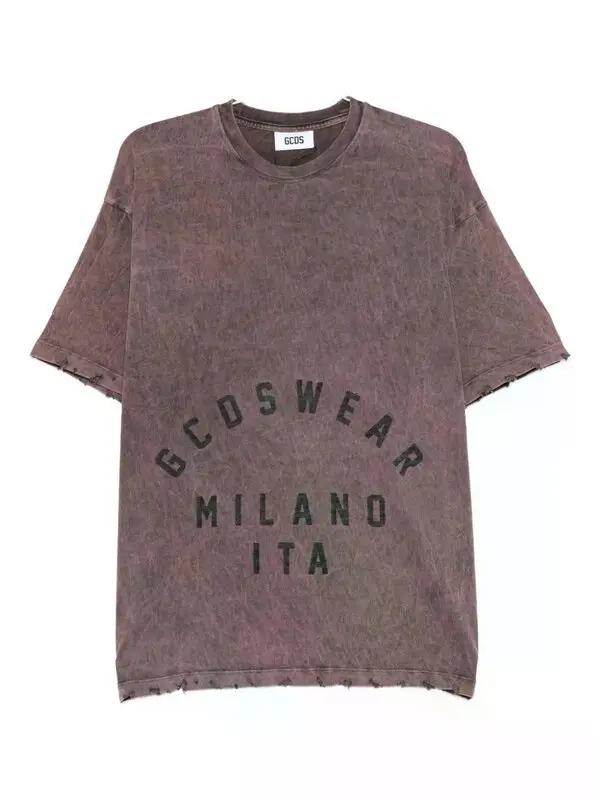 Gcds Distressed-effect Graphic-print T-shirt