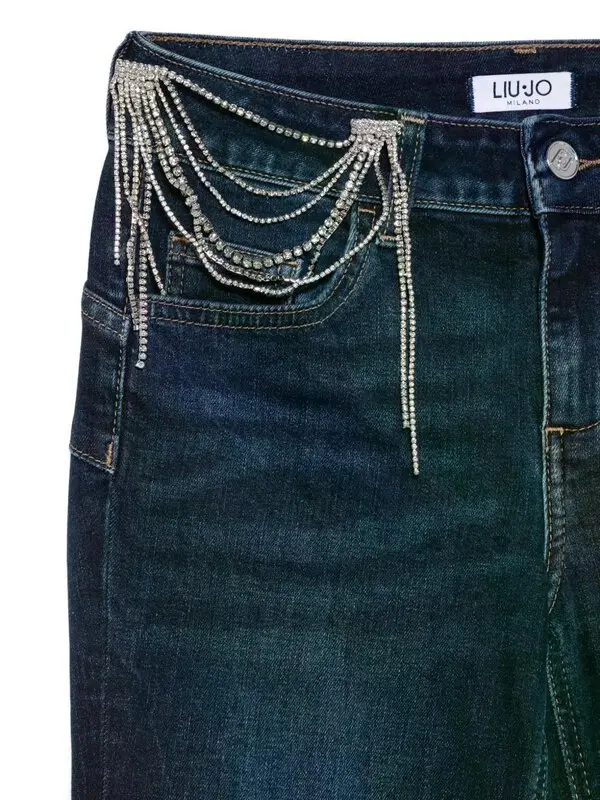Liu Jo Rhinestone-embellished Straight-leg Jeans