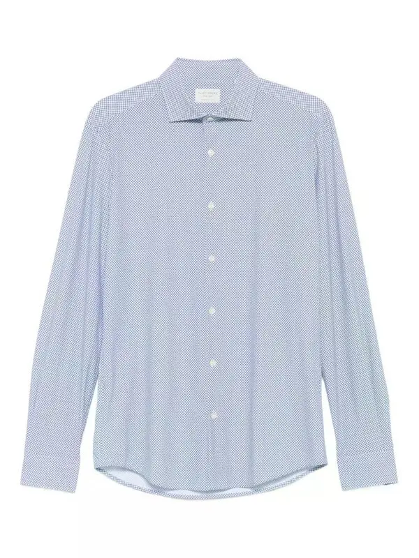 ALLEY DOCKS 963 Micro-pattern Shirt - Blue