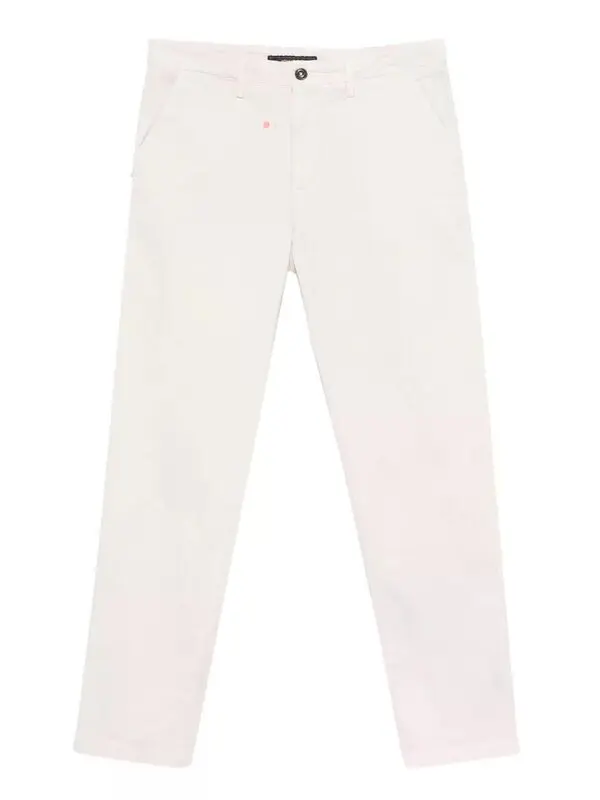 40WEFT Stretch-cotton Straight Leg Pants - White