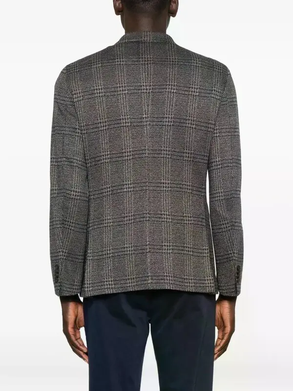 MANUEL RITZ Double-breasted Checked Blazer