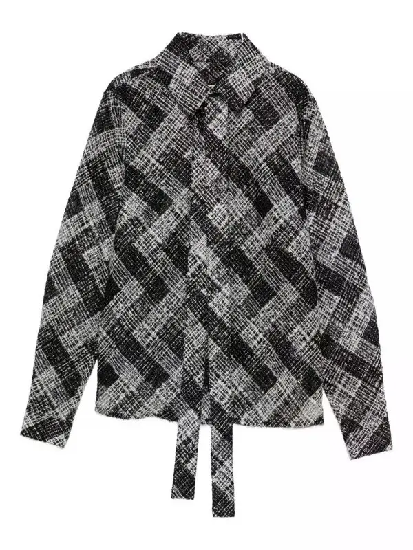 Elie Saab Tie-strap Patterned Shirt