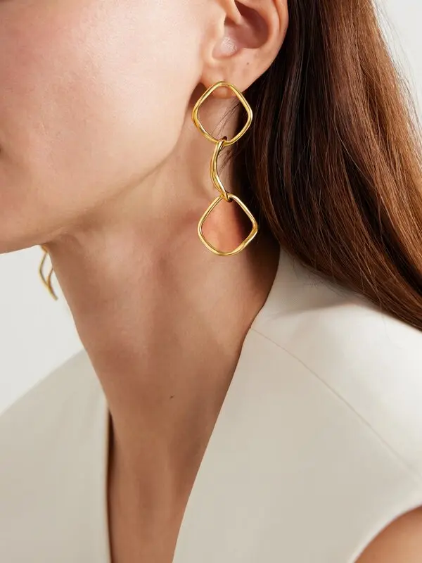 YSSO Plated Bronze Dangle Earrings