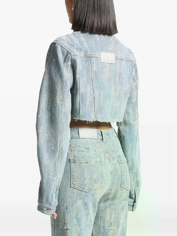 Manière De Voir Alice Distressed-effect Denim Jacket