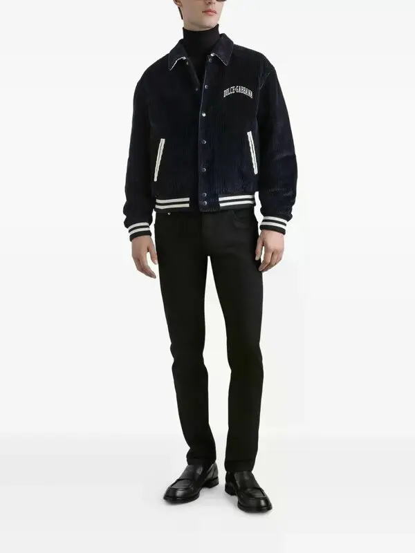 Dolce & Gabbana Corduroy Varsity Jacket - Blue