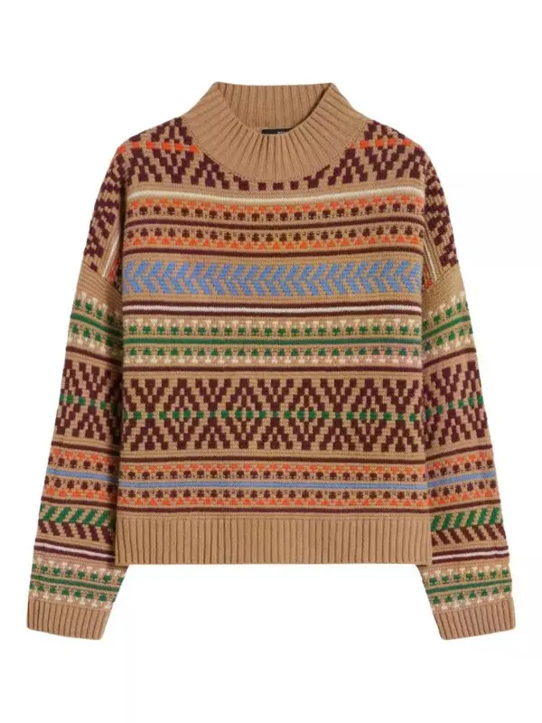 Max Mara Fairisle High-neck Sweater