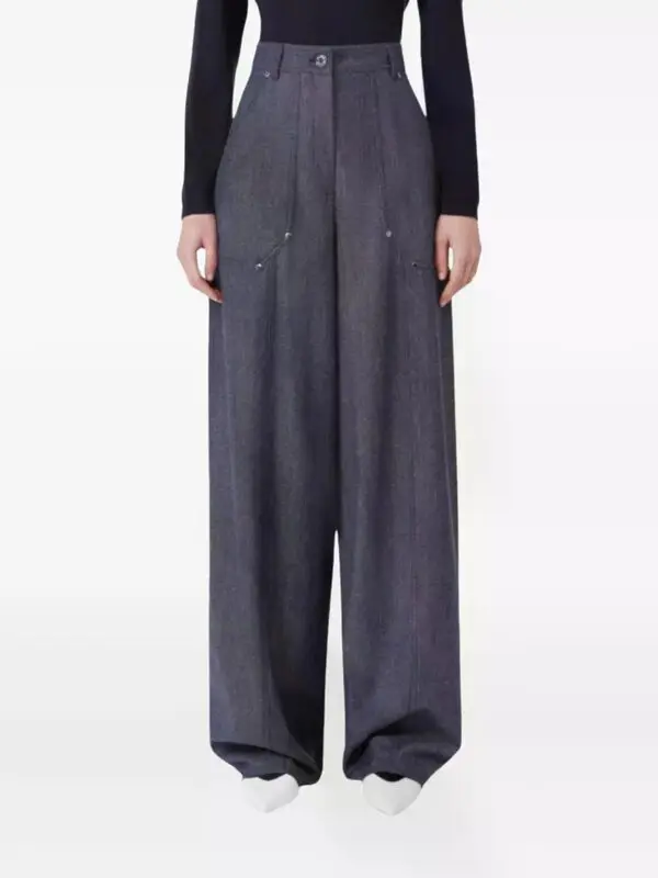 Max Mara High-waisted Patch-pocket Trousers