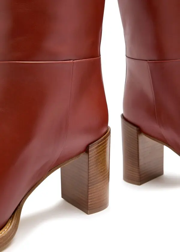 Gabriela Hearst Bocca Leather Knee-high Boots - Tan