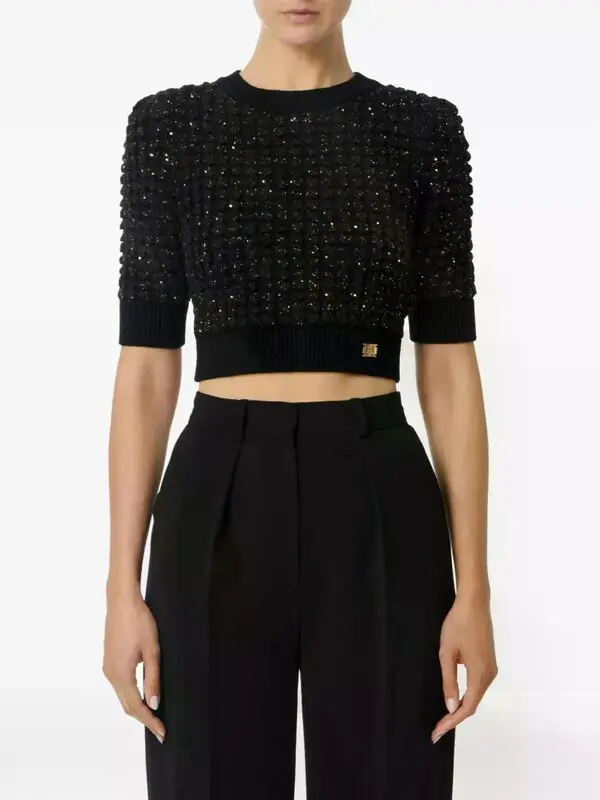 Elisabetta Franchi Bouclé Knit Top