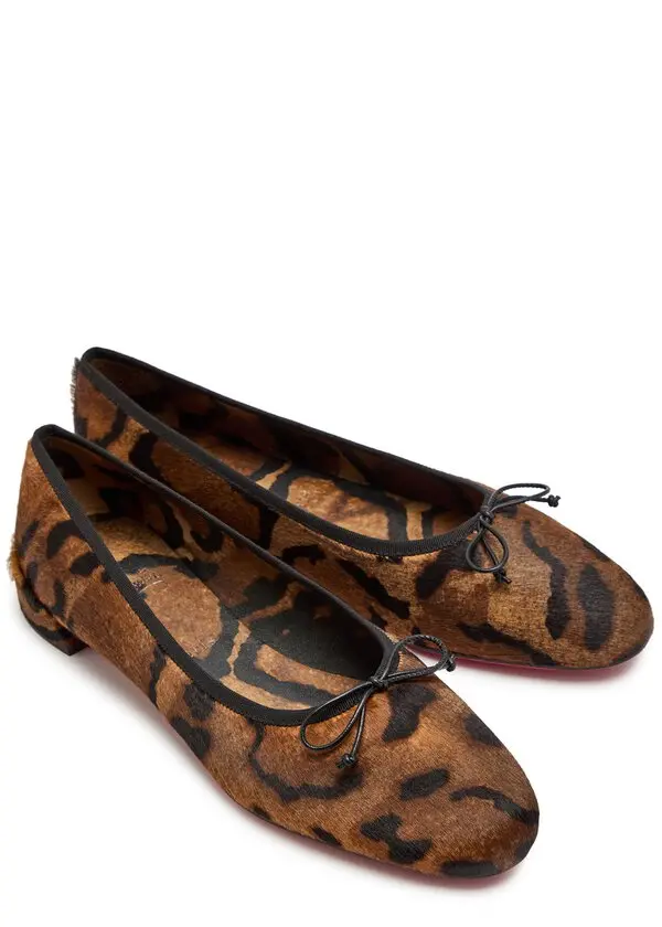 CHRISTIAN LOUBOUTIN Calf Hair Ballet Flats - Leopard
