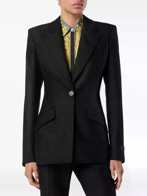 Versace Pinstripe Single-breasted Blazer
