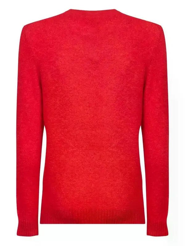 MC2 SAINT BARTH Ribbed Logo-embroidered Sweater - Red