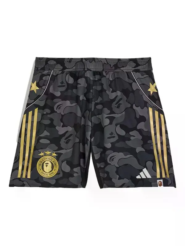 Adidas Bape Fb Camo-pattern Track Shorts