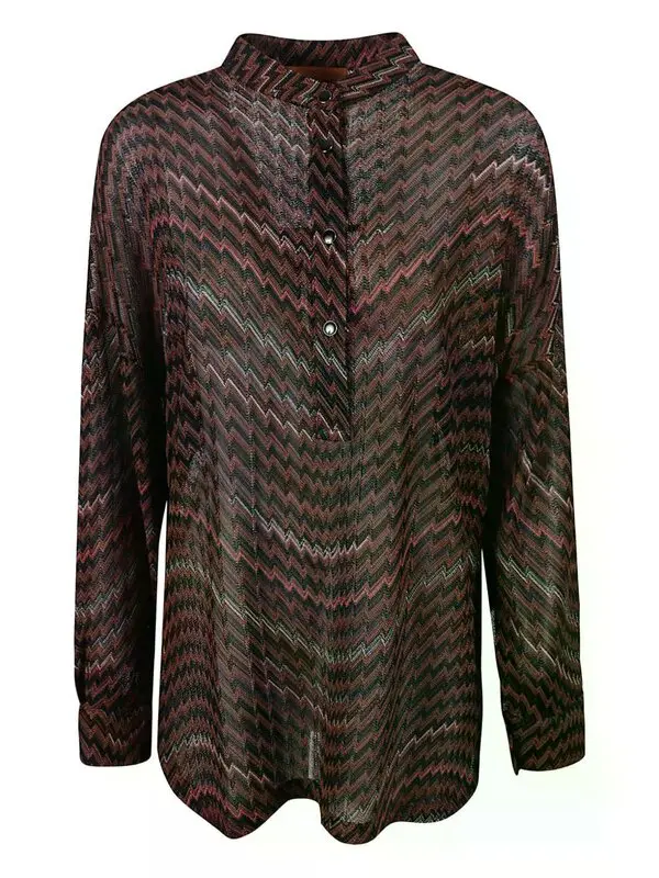 Missoni Chevron Buttoned Top