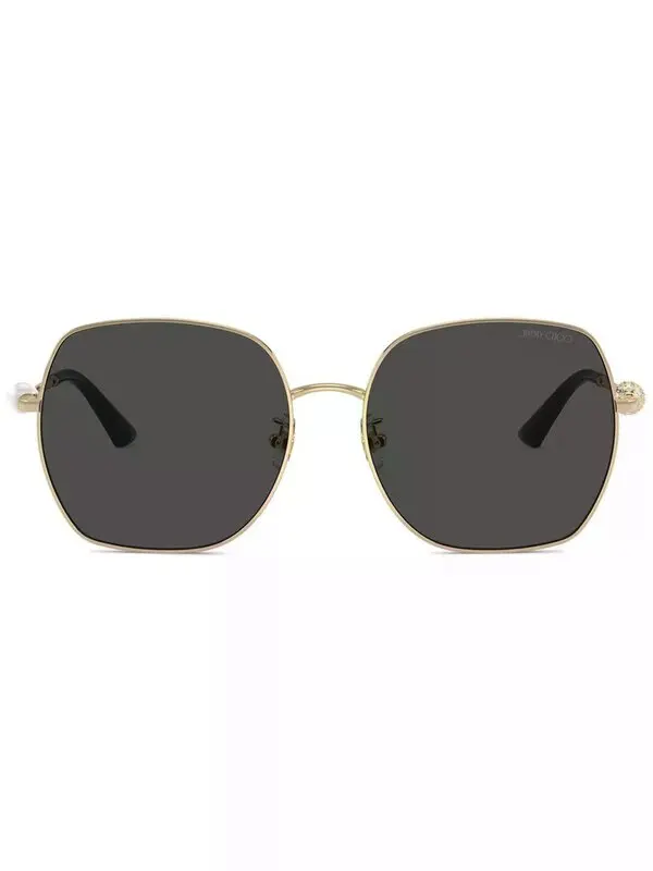 JIMMY CHOO Crystal-embellished Sunglasses - Gold