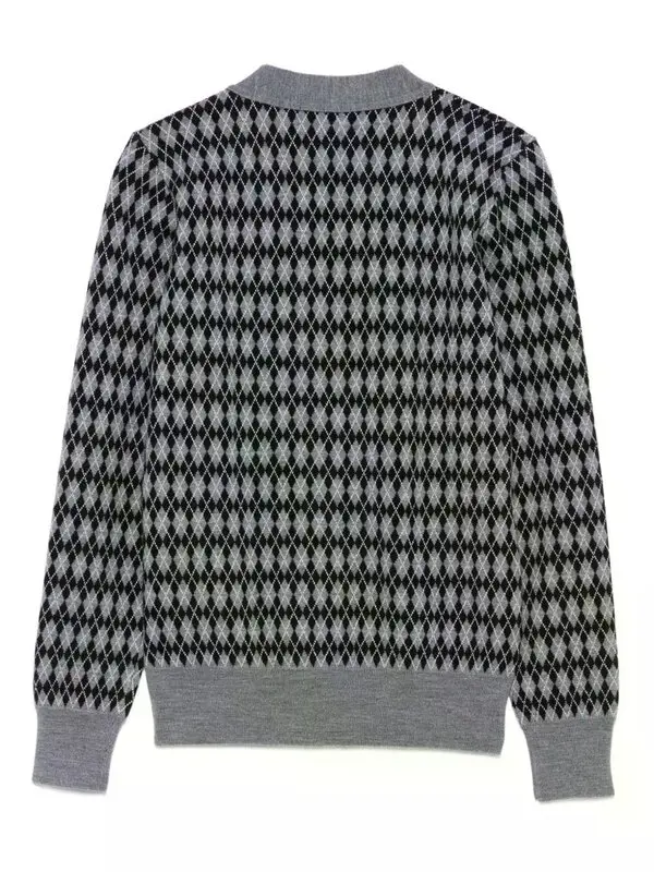 N°21 Argyle Cardigan - Grey