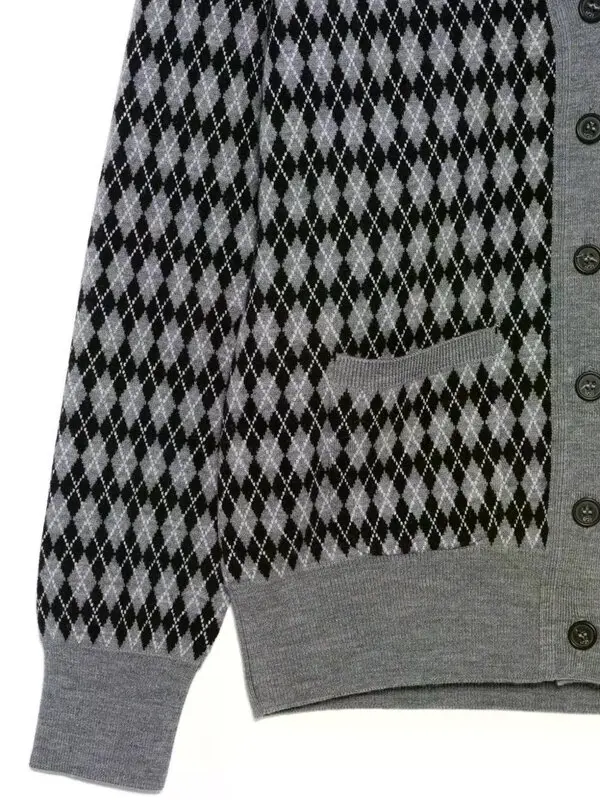 N°21 Argyle Cardigan - Grey