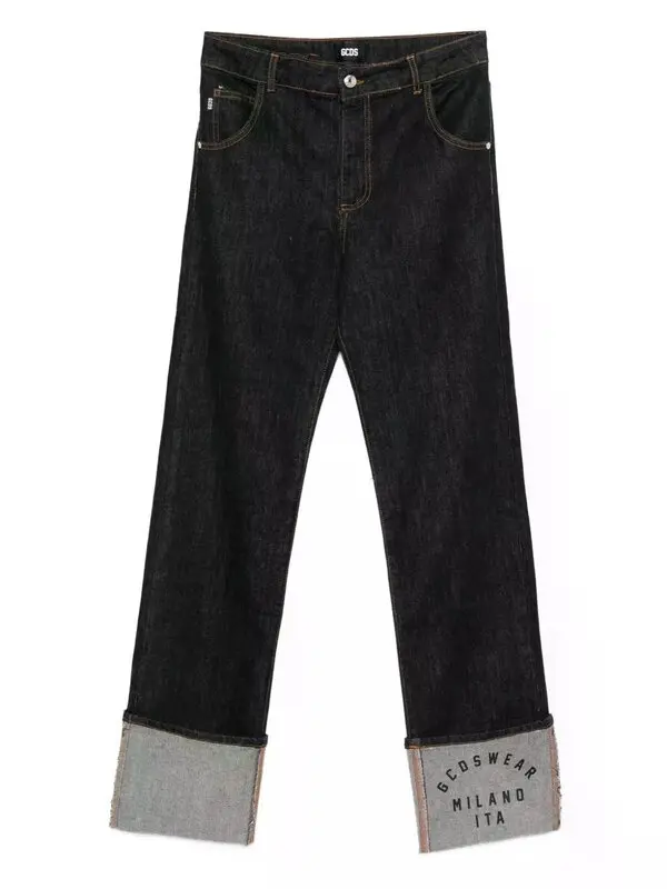 Gcds Cuffed-hem Jeans