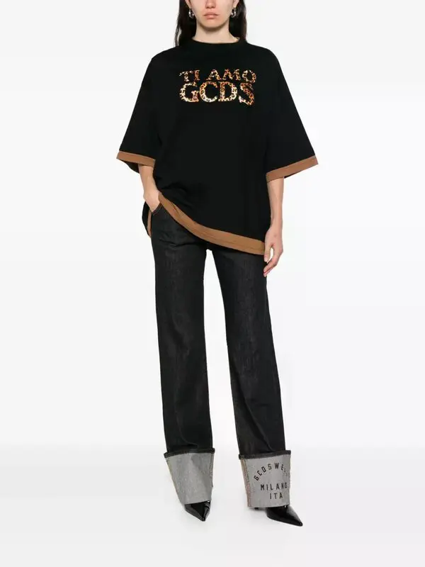 Gcds Cuffed-hem Jeans