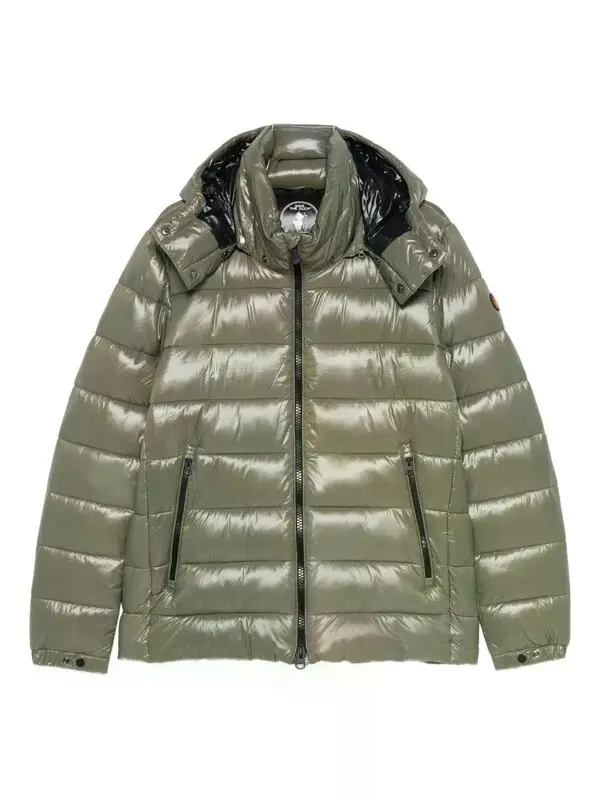 SAVE THE DUCK Quilted Zip-up Hooded Coat