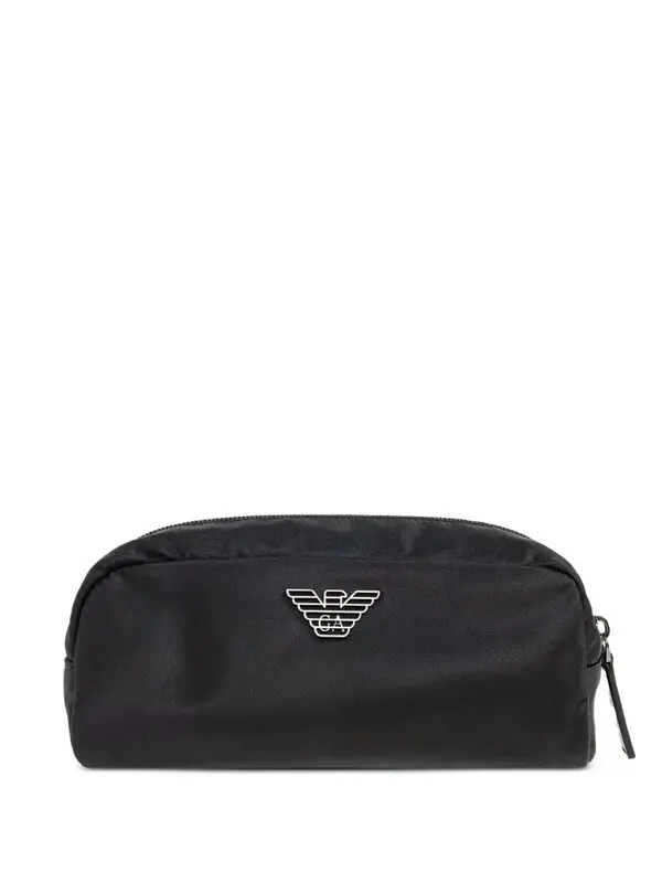 Emporio Armani Logo Zip Pouch - Black