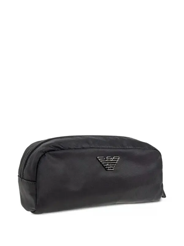 Emporio Armani Logo Zip Pouch - Black