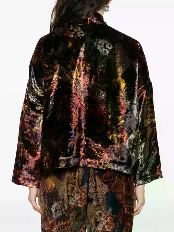 YAVI Floral-print Jacket - Black