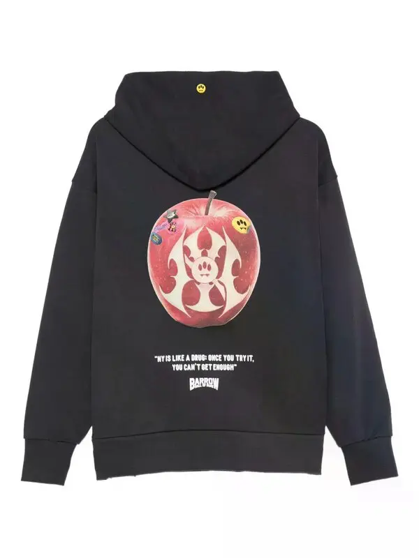 BARROW Graphic-print Hoodie - Black