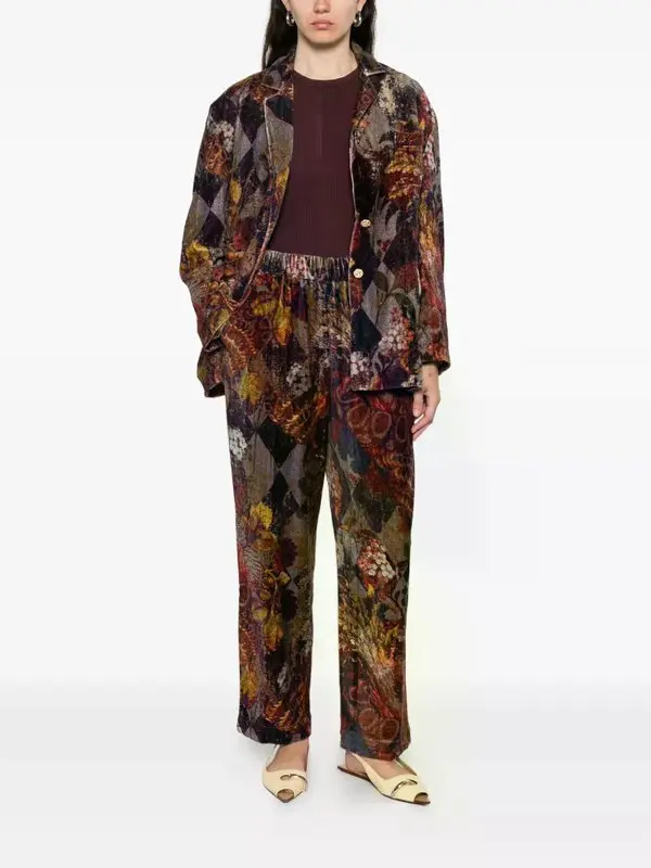 YAVI Floral-print Blazer
