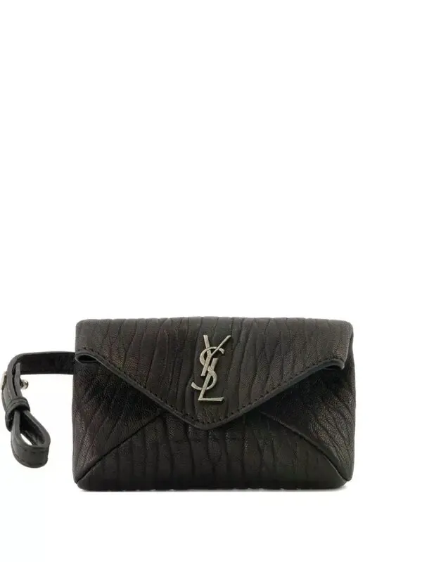 Saint Laurent Cassandre-plaque Wallet - Black