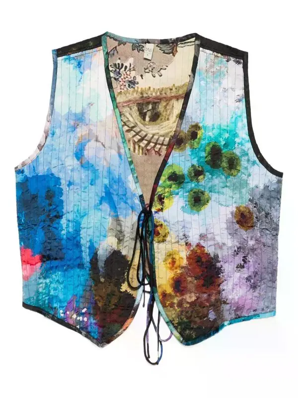 YAVI Sequin-embellished Waistcoat - Blue