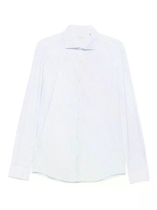 ALLEY DOCKS 963 Micro-print Shirt - White