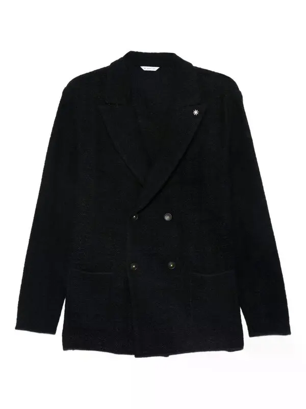 MANUEL RITZ Double-breasted Knitted Blazer