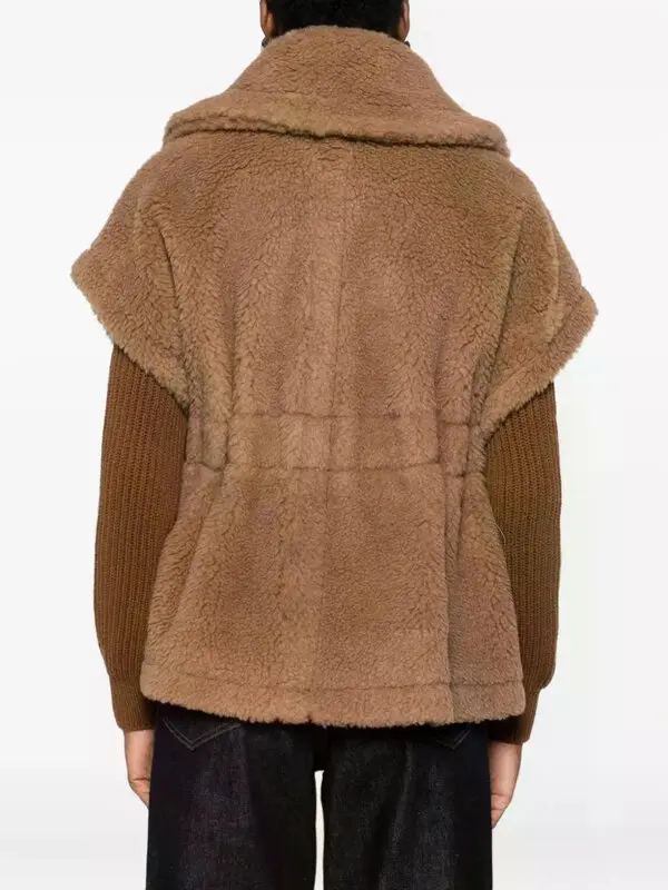 Max Mara Abavo Faux-fur Cape Jacket