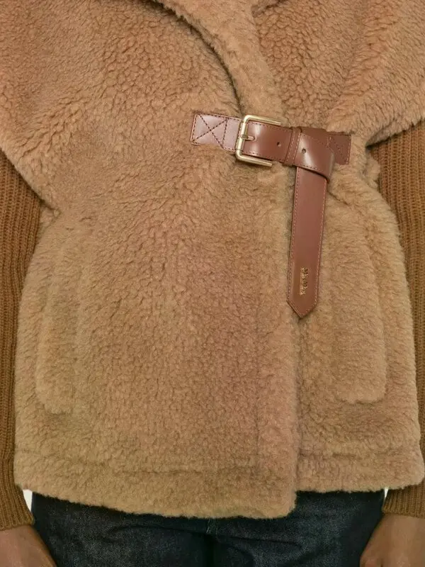 Max Mara Abavo Faux-fur Cape Jacket