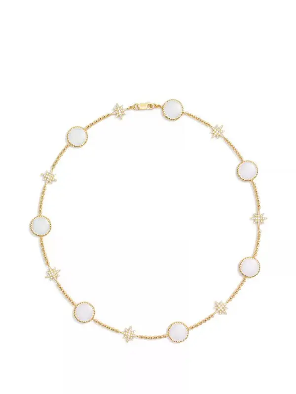APM MONACO Nacre And Zirconia Necklace - Gold