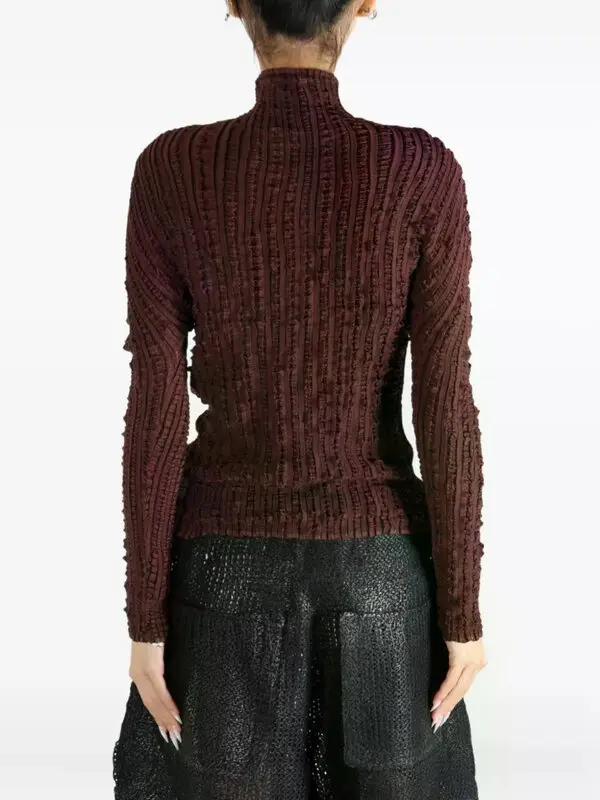 Issey Miyake High-neck Textured Top