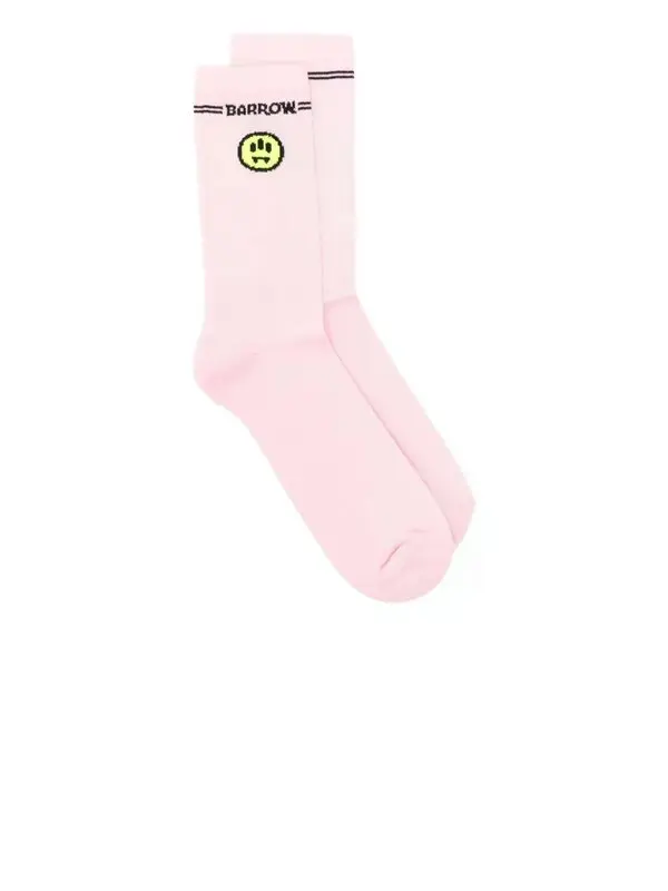 BARROW Logo-detail Socks - Pink