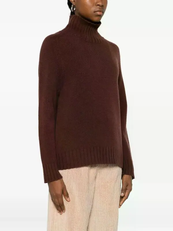 PUROTATTO High-neck Ribbed Sweater