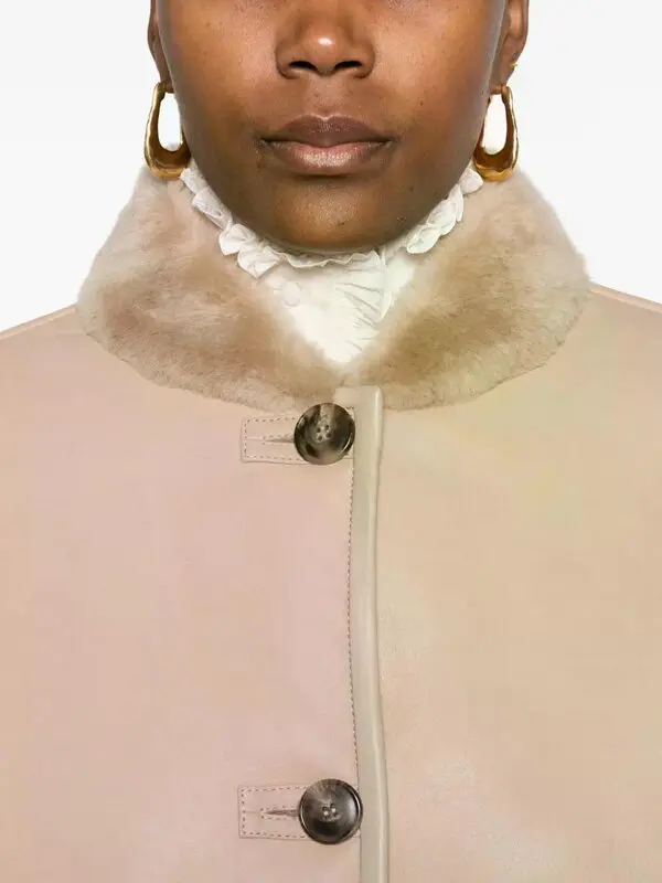 YVES SALOMON Fur-collar Buttoned Coat