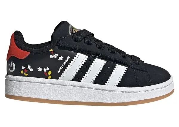 Adidas Campus 00s Mickey Mouse Sneakers - Core Black/cloud White/red